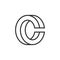 Optical Illusion Letter C Geometric Logo Stock Vector - Illustration of ...