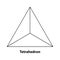 Geometry Net of Tetrahedron. 3d Solid Shape in Mathematics Stock Vector ...