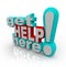 Get Help Here - Customer Support Service Solutions Stock Illustration ...