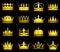 Gold Crown, Aristocracy Symbols Vector Set Stock Vector - Illustration ...