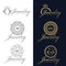 Gold and Gray Jewelry Logo Vector Set Design Stock Vector ...