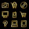 Gold Luxury Electronics Web Icons Stock Vector - Illustration of ...