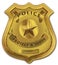 Gold Police Officer Badge stock illustration. Illustration of crime ...