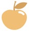 Golden apple, icon stock vector. Illustration of lifestyle - 260377828