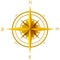 Golden compass rose stock illustration. Illustration of positioning ...