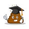 Graduation Poop Emoticon Character Cartoon Stock Vector - Illustration ...