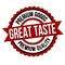 Great taste label or stamp stock illustration. Illustration of cook ...