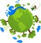 Green globe eco concept stock vector. Illustration of ecology - 14100075