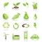 Green icon set stock vector. Illustration of clip, idea - 5258454