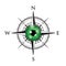 Realistic Eyeball on a Compass Stock Vector - Illustration of eyes ...