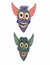 A group of gremlins head stock illustration. Illustration of creature ...