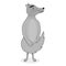Grey Wolf Character Vector Illustration Stock Vector - Illustration of ...