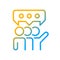 Groupthink Gradient Linear Vector Icon Stock Vector - Illustration of ...