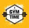 Gym Time Workout and Fitness Design Element Concept. Creative Vector on ...