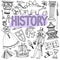 Hand Drawn Doodles for History Lessons. Vector Back To School ...