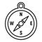 Hand Explorer Compass Icon, Outline Style Stock Vector - Illustration ...