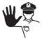 Hand Stop Sign by a Police Officer Stock Vector - Illustration of ...