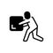 Black Solid Icon for Handling, Keeping and Heavy Stock Illustration ...