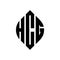 HCG Circle Letter Logo Design with Circle and Ellipse Shape. HCG ...
