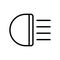 Headlight Outline Vector Icon Stock Illustration - Illustration of ...