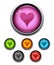 Heart button icon stock vector. Illustration of graphic - 12134308
