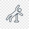 High Jump Concept Vector Linear Icon Isolated on Transparent Background ...