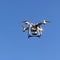 High-Tech Camera Drone Hexacopter in Flight Stock Image - Image of ...
