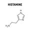 Histamine Structural Formula of Molecular Structure Stock Vector ...