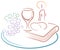Holy communion drawing stock vector. Illustration of grape - 40087104