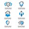 Home logo set design stock vector. Illustration of creative - 57428562