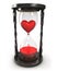 Hourglass with Heart and Blood Stock Illustration - Illustration of ...