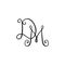 Icône Manuscrite De DM De Monogramme Illustration de Vecteur ...