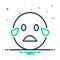 Mix Icon for Cry, Blubber and Weeping Stock Vector - Illustration of ...