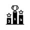 Black Solid Icon for Rank, Winner and Competition Stock Vector ...
