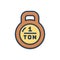 Color Illustration Icon for Ton, Tonnes and Lock Stock Illustration ...