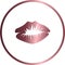Vector Circular Icon, Lips, Makeup Stock Illustration - Illustration of ...