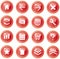 Iconos Rojos Del Web, Botones Stock de ilustración - Ilustración de ...
