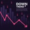 Red Arrow Downtrend Graph and Bar Chart in Digital and Tech Theme ...