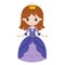 Illustration of Beautiful Princess on White Background. Stock Vector ...