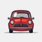 Illustration of a Cartoon of a Red Car. Stock Illustration ...