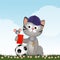 Illustration of Cat Referee Soccer Player Stock Illustration ...
