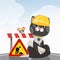 Illustration of Cat Work in Progress Stock Illustration - Illustration ...