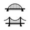 Illustration of a Simple Bridge with Line Style, Black Stock ...