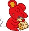Various Red Mouse Character Stock Vector - Illustration of card, mouse ...