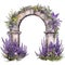 Lavender Architectural Arch Watercolor Illustration, Lavender Clipart ...