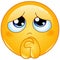 Implorando o emoticon ilustração do vetor. Ilustração de cartoon - 41405302