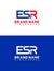 Initial Letter ESR Logo Design Vector Template. Creative Letter ESR ...