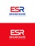 Initial Letter ESR Logo Design Vector Template, Creative Letter ESR ...