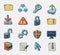 Interet icon set stock vector. Illustration of protection - 20636646
