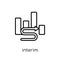 Interim Icon. Trendy Modern Flat Linear Vector Interim Icon on W Stock ...